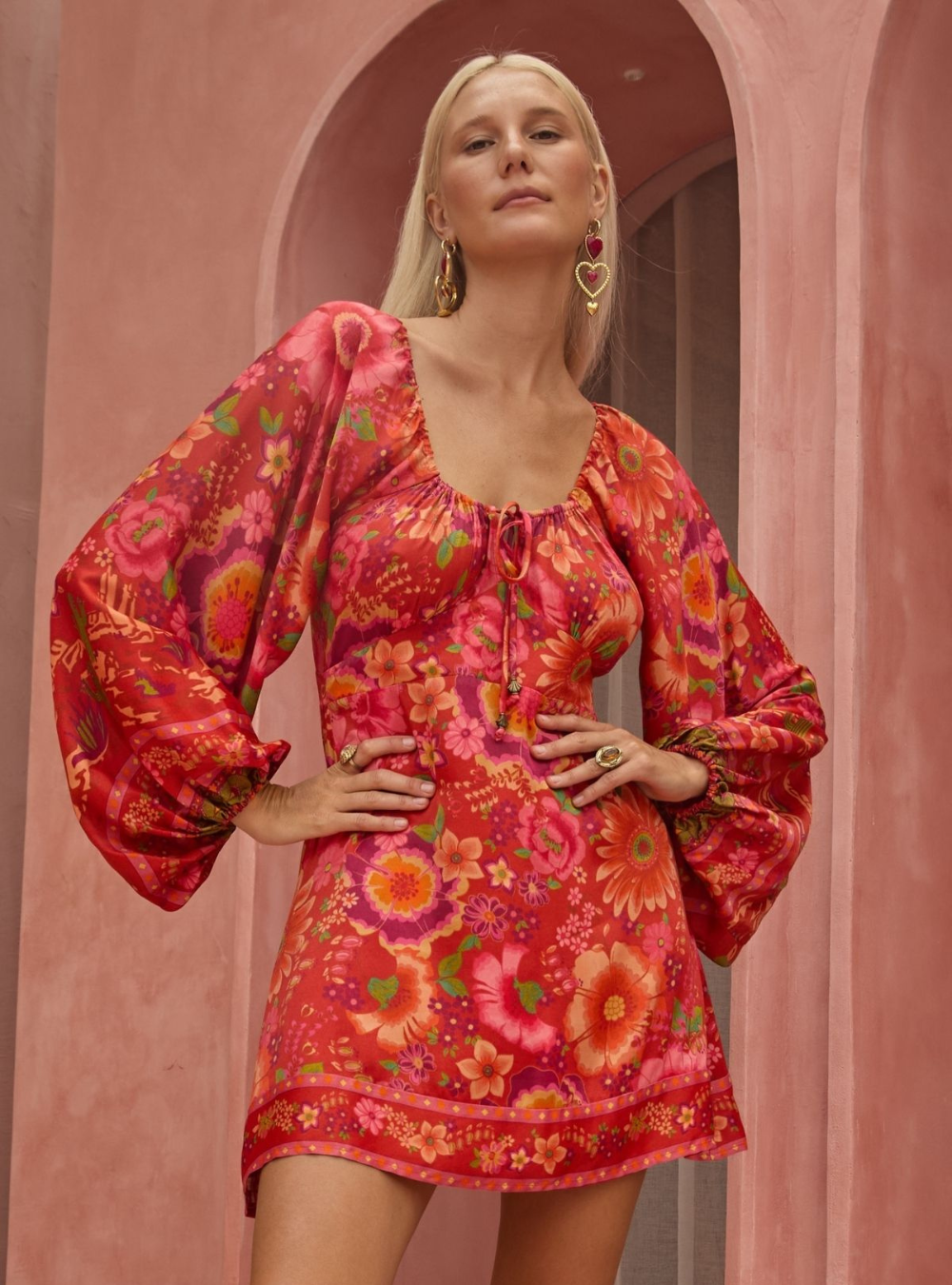 Nine Lives Bazaar | Revolver Mini Dress - Cherry – Gypsy and the Muse Co